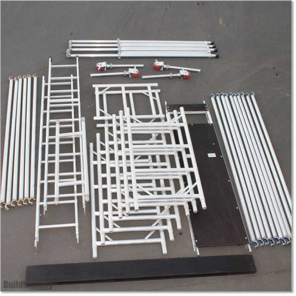 6M Narrow Scaffolding with Separate Ladder and 2 Working Platforms.