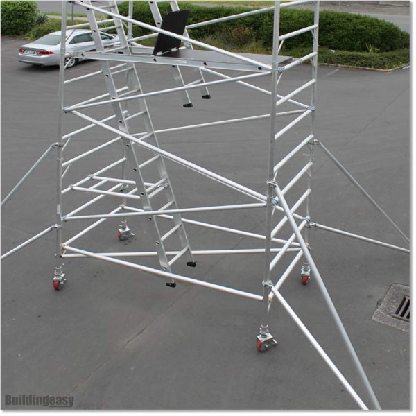 6M Scaffolding Including Two Separate Ladders and Three Planks.