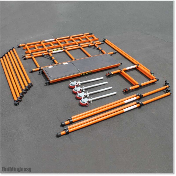 This is 2.4M high mobile fibreglass scaffolding is for industrial use.