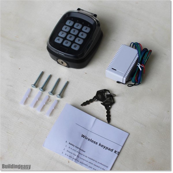 Wireless Keypad comes with matching Receiver Unit.