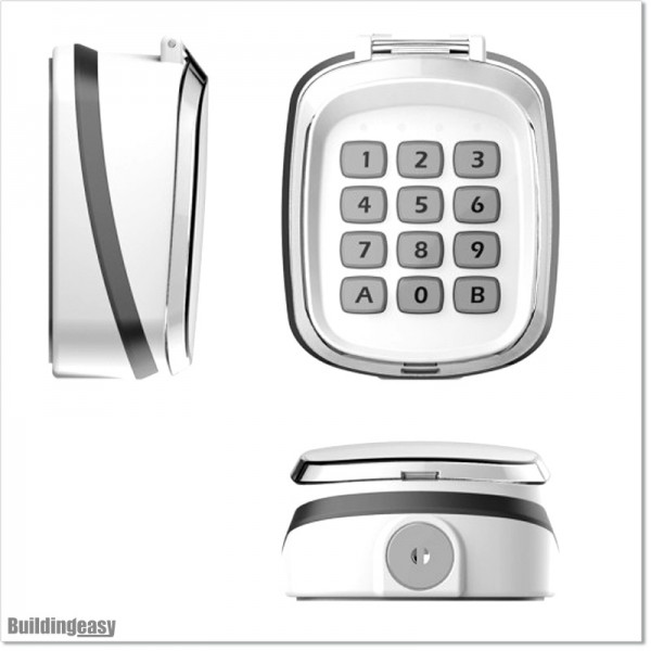White Wireless Keypad comes with matching Receiver Unit.