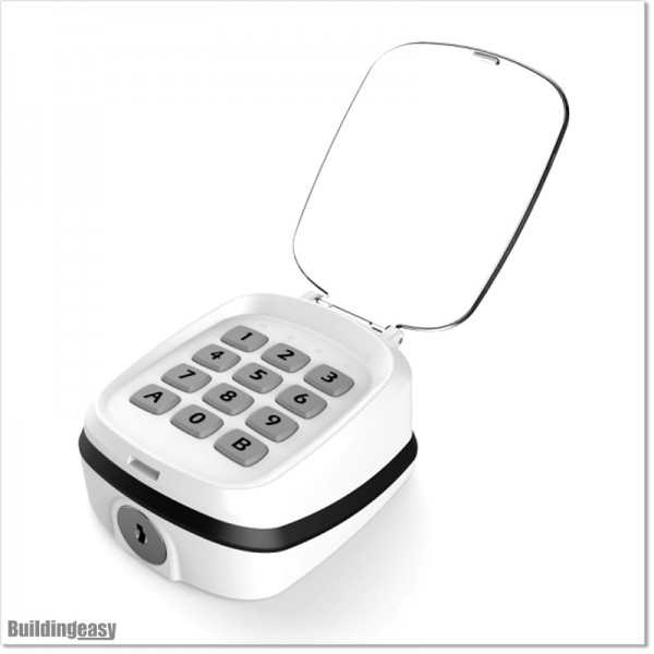 White Wireless Keypad comes with matching Receiver Unit.