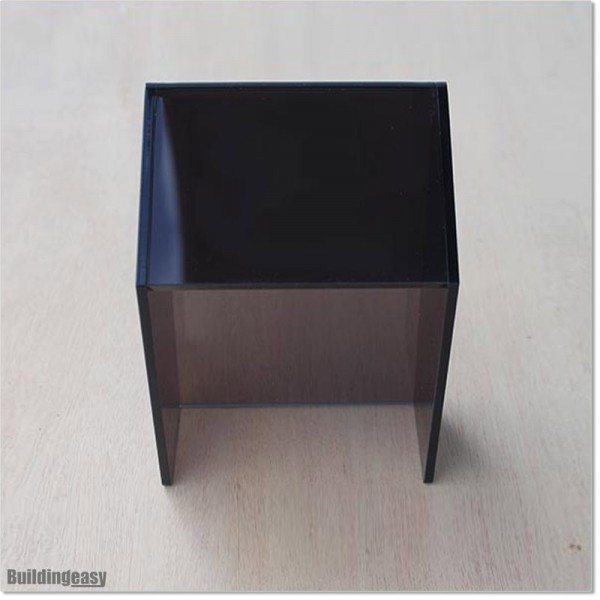 Keypad weather guard made out of transperent plastic.