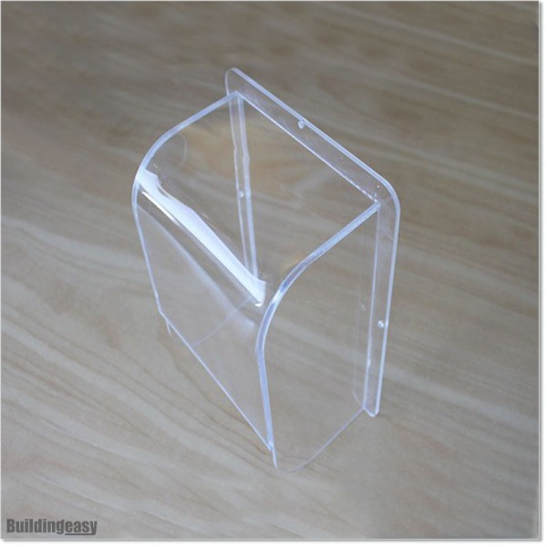 Keypad weather guard made out of transperent plastic.