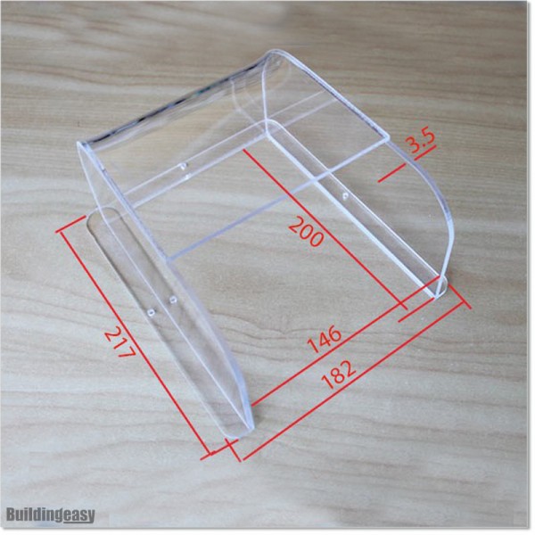 Keypad weather guard made out of transperent plastic.