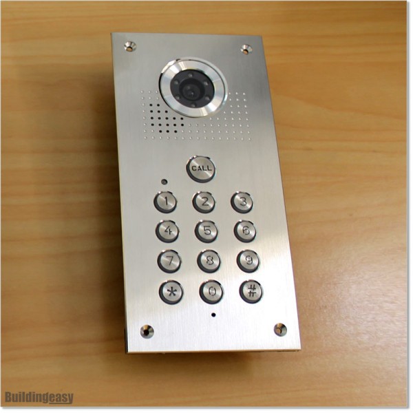4 Wire S/S Video Intercom With Keypad & Optional Smart Phone Access.