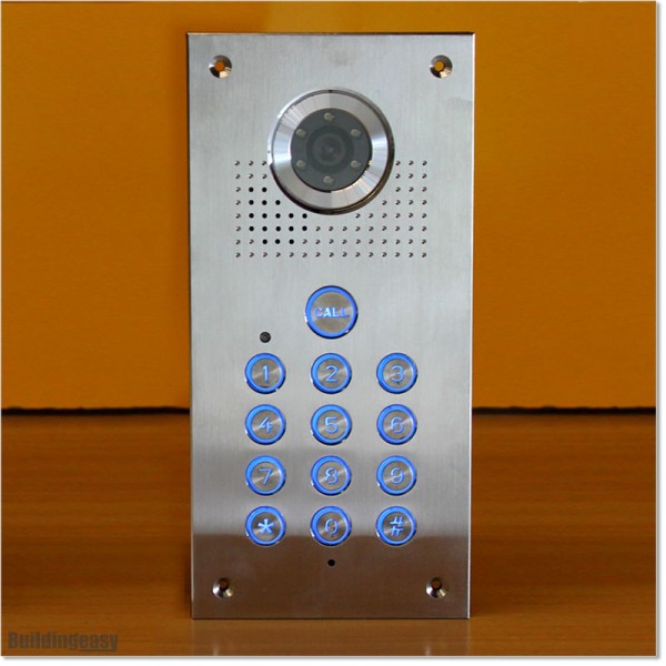 4 Wire S/S Video Intercom With Keypad & Optional Smart Phone Access.