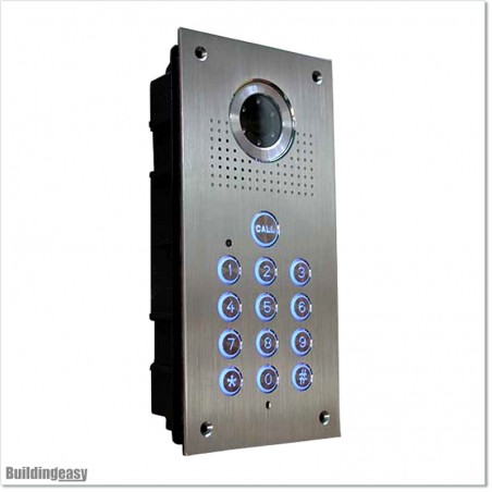 4 Wire S/S Video Intercom With Keypad & Optional Smart Phone Access.