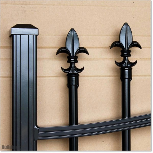 Black Arch top Double Swing Gates 3.5M Wide and 1.8M High in Auckland.