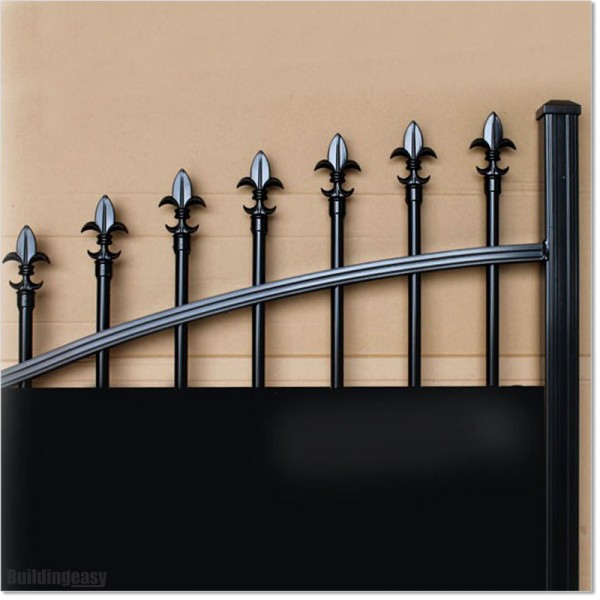 Arch Top Aluminium Double Swing Gate 1.8M High and 5.4M Wide.