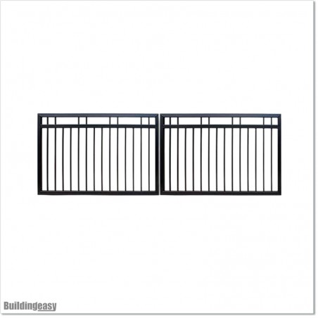 Aluminium Black Colour 1.2 M High Double Swing Gates with 3M Width.