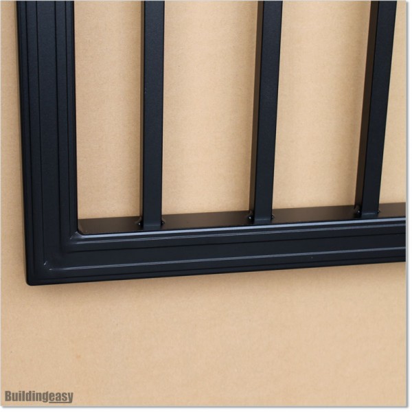 Aluminium Flat Top Pedestrian Gates 1M Wide in Black Colour