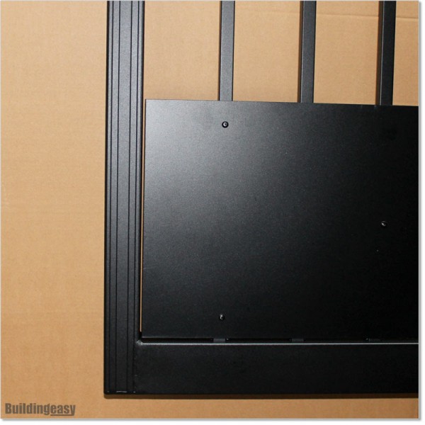 Black Flat Top Sliding Gates 4.2M Wide & 1.7M High Covered With Plates