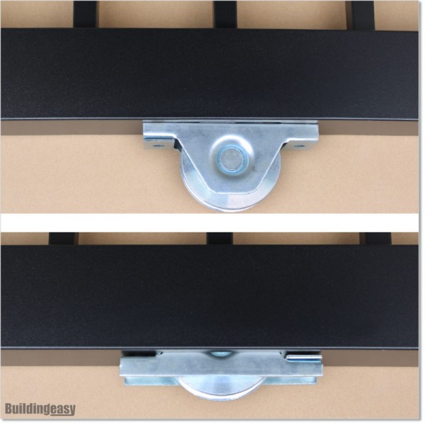 4.7M Wide Gate 1.4M High Flat Top Sliding Gate in Black Colour.