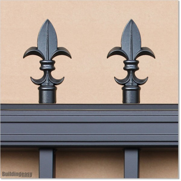 3.7M Wide Aluminium Sliding Gate 1.2M High With Spikes Fitted on Top.