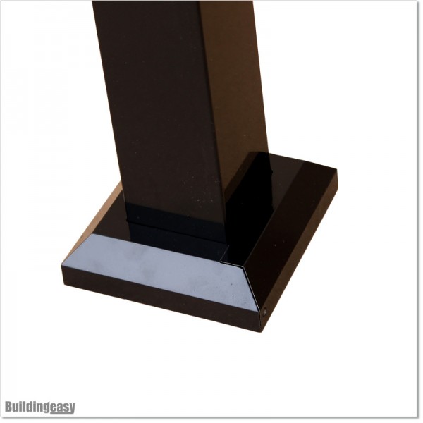 Black Colour 76 x 76 Aluminium Post Base Cover For Post.