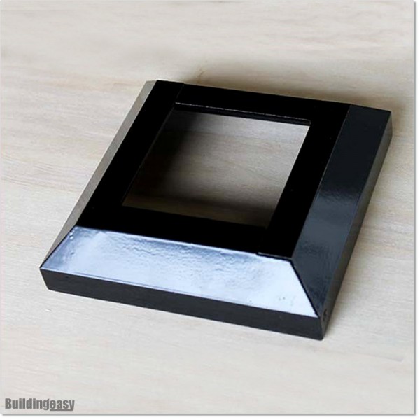 Black Colour 76 x 76 Aluminium Post Base Cover For Post.
