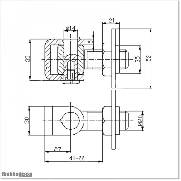 This hinge is made out of 304 Stainless Steel