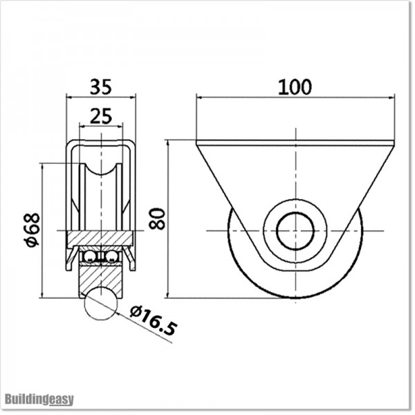 Sliding Gate U profile stainless steel gate wheel for heavy sliding gates