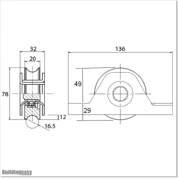 U Profile Sliding Gate Wheel Can Fits With low Clearance From The Ground