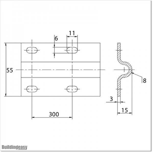 U Shape 5.8M Long Steel Galvanized Sliding Tracks With Concrete Nails.
