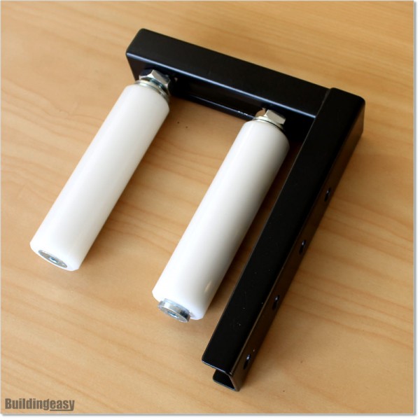 Two Roller Guide With Steel L Bracket and Two 150mm Large Rollers.