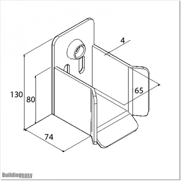 Black Colour Pre Holed Sliding Gate Stopper With Fitted Side Plate.