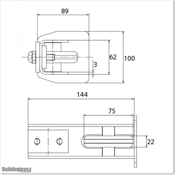 Gate End Guide Wheel To Fit at The Roller Carriage Channels End.