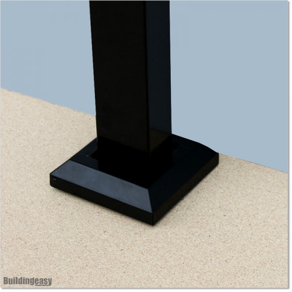 Double Gooseneck aluminium post to mount Keypads or Intercoms