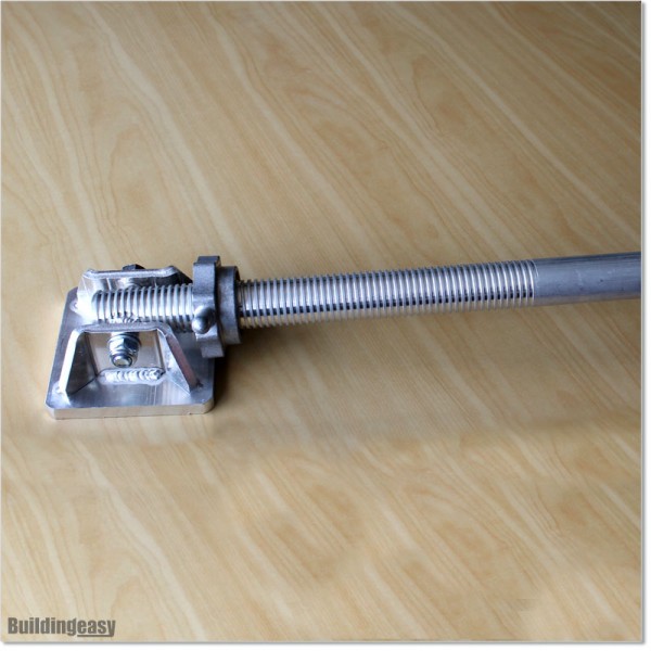 Tilting adjustable screw Jack with base is for sloping / uneven ground