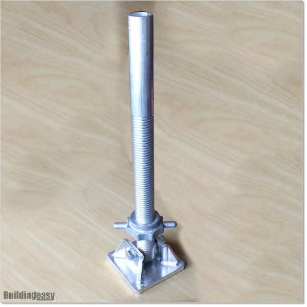 Tilting adjustable screw Jack with base is for sloping / uneven ground
