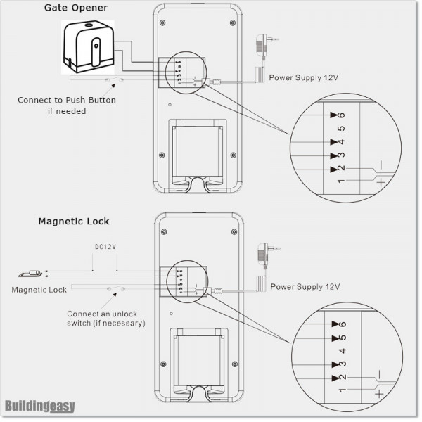Wireless video intercom with gate open facility