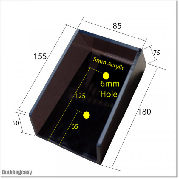Keypad weather guard made out of transperent plastic.