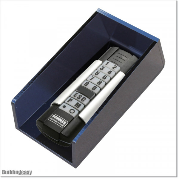 Keypad weather guard made out of transperent plastic.