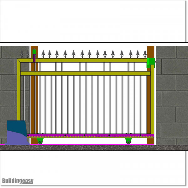Gate is 4200mm wide and gate height is 1525mm. Overall gate height with ...
