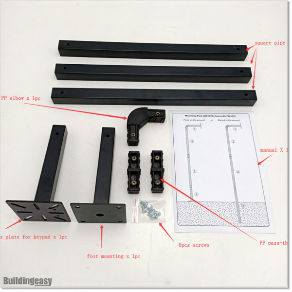 Adjustable Keypad & intercom Post With Goose Neck In Manukau Auckland