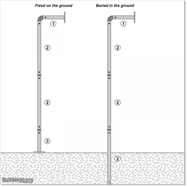 Adjustable Keypad & intercom Post With Goose Neck In Manukau Auckland