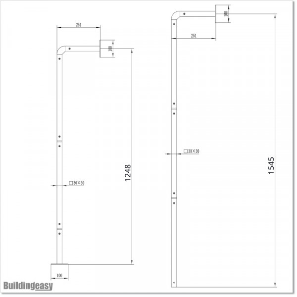 Adjustable Keypad & intercom Post With Goose Neck In Manukau Auckland