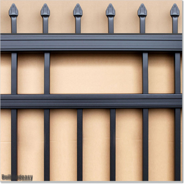 Gate is 4200mm wide and gate height is 1830mm. Gate top is fitted with ...