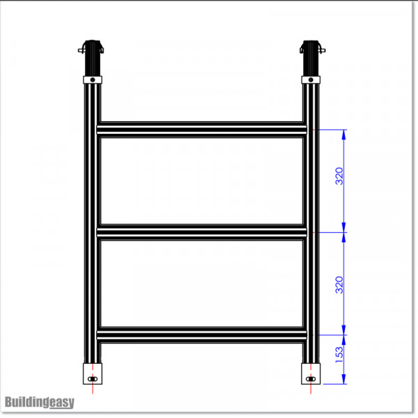 Half high Frame set for ISA202 scaffolding