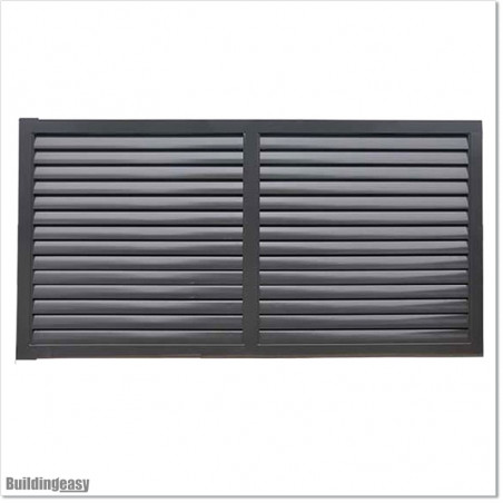 Covered Aluminium Louver 3M Wide Single Swing Gates in Auckland.