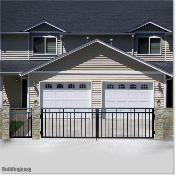 Quality 5.8M wide Aluminium Double swing Gate With 1.1M High in AKL