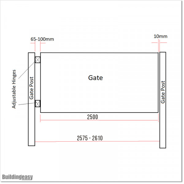 2.5M Wide Aluminium Single Swing Gate in Auckland black Colour.