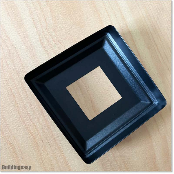 2” Post's Base Cover Made From Die Cast Aluminium In Black
