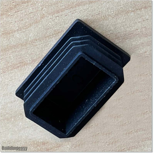 Post plug for 38 X 25 fence railing. Cover is made of polymer