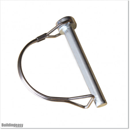 Scaffold frame joining lockable D-shape Pin