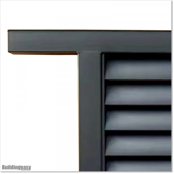 3.5M Wide & 1.8M High Flat Top Louver Sliding Gate in Matte Black Colour.