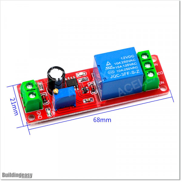 12V Timer Relay with NO/NC Contacts