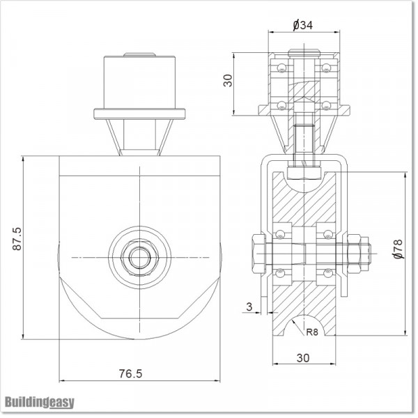 360 degrees Turning Gate wheel. Wheels are spring loaded weldable to ...