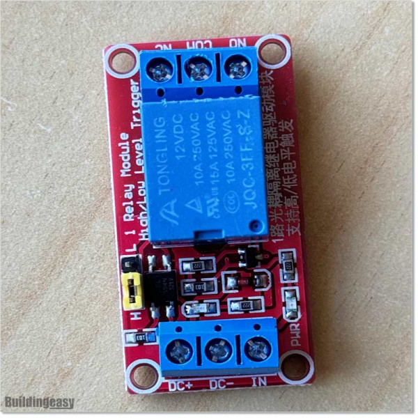 12V, 1 Channel relay module with trigger and test button